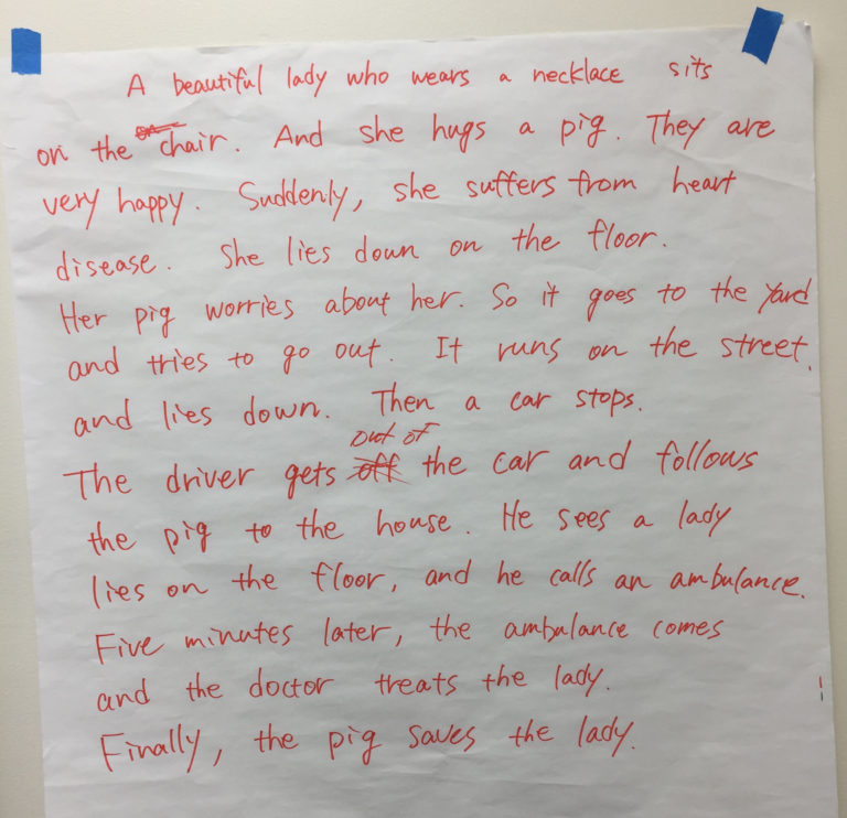 An ESL Lesson: Writing a Story Using Picture Prompts and Correction ...