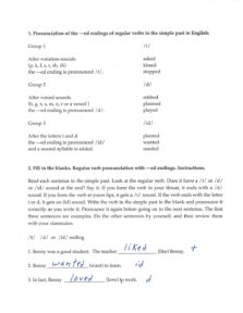 Pronouncing the -ed Endings of Regular Verbs in English - Don YortyDon ...